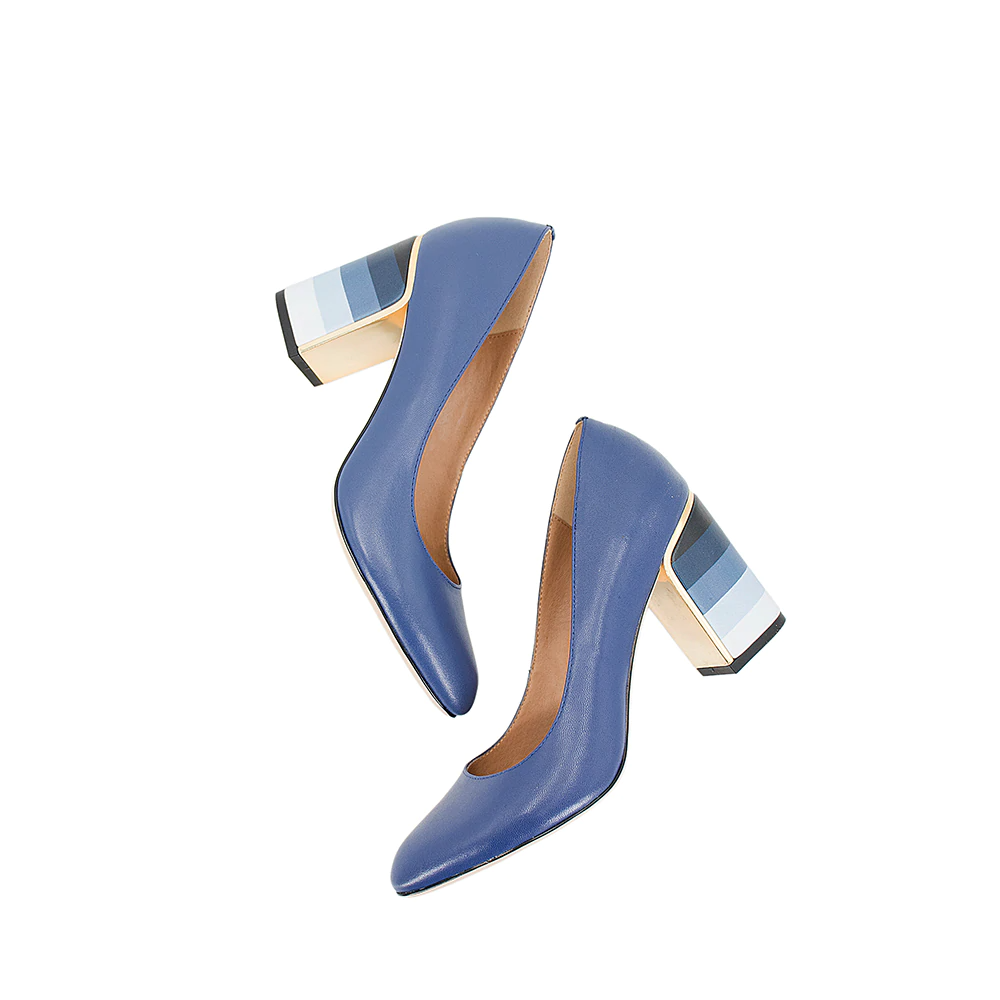 Sheepskin Gradient Color Heels Pump – Maimoco