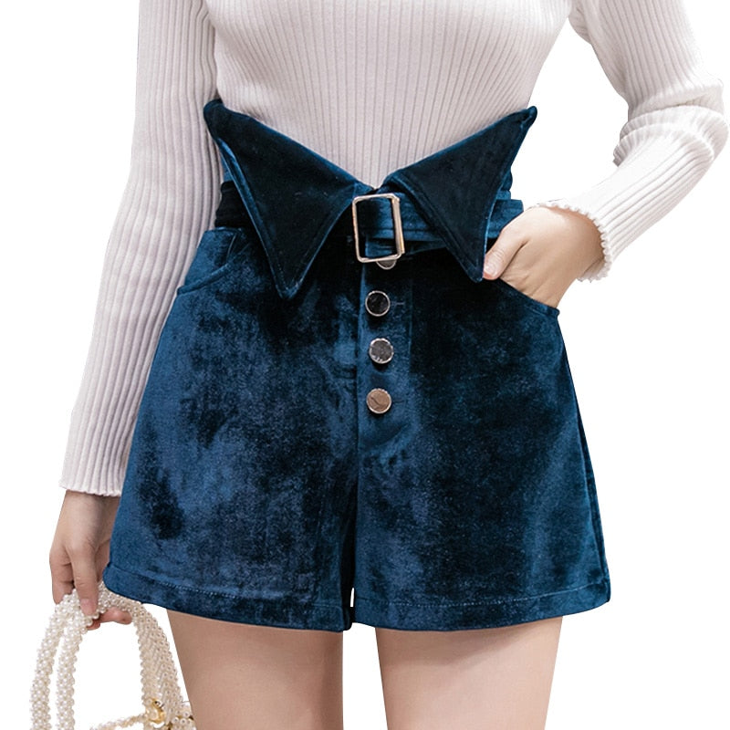 Jumping Up And Down Velvet Shorts – Maimoco