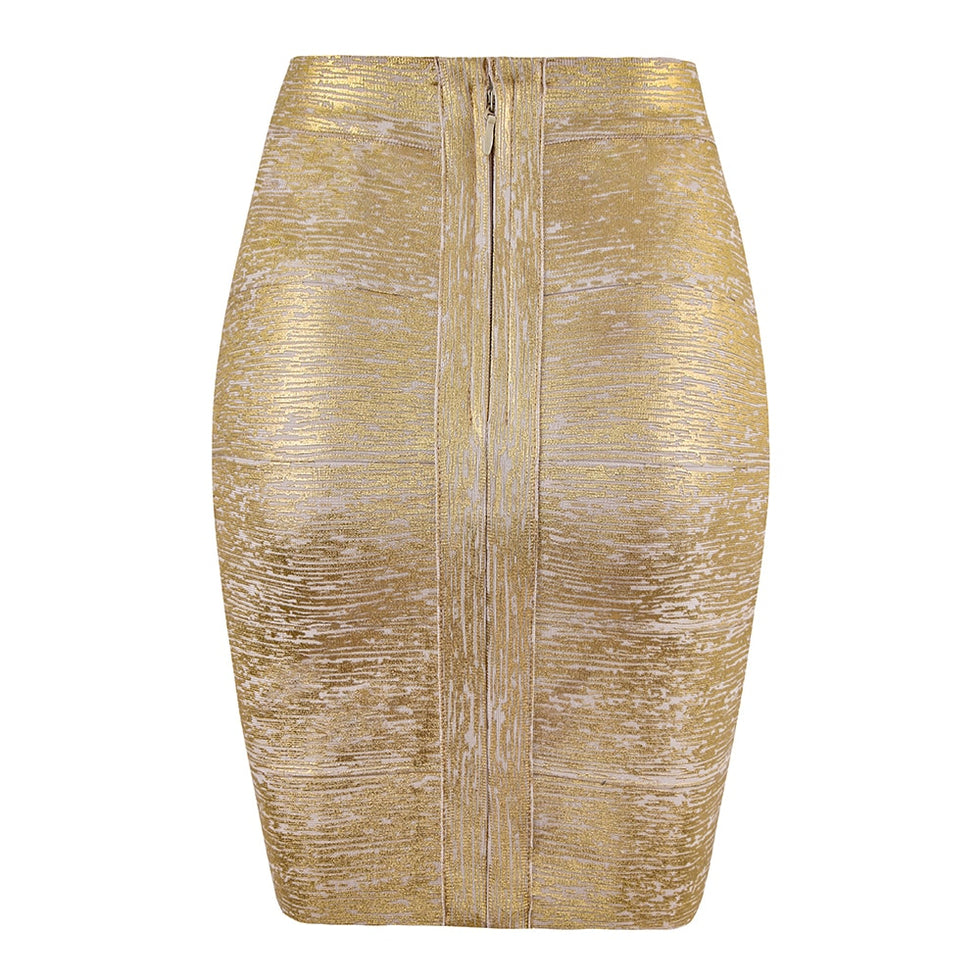 Glitter & Gold Pencil Skirt – Maimoco